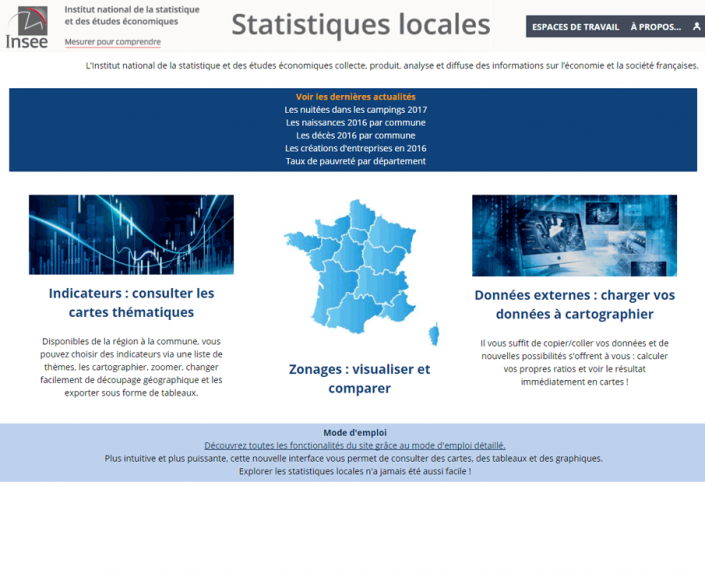 Statistiques Locales – Insee – Géoclip