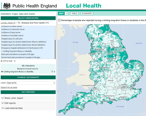 Géoclip - Exploring the health conditions in England