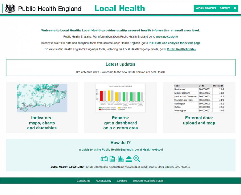 Local Health – Public Health England – Géoclip